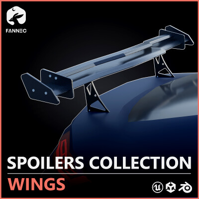 Wings - Spoilers Collection - All Formats 3D Model by FANNEC