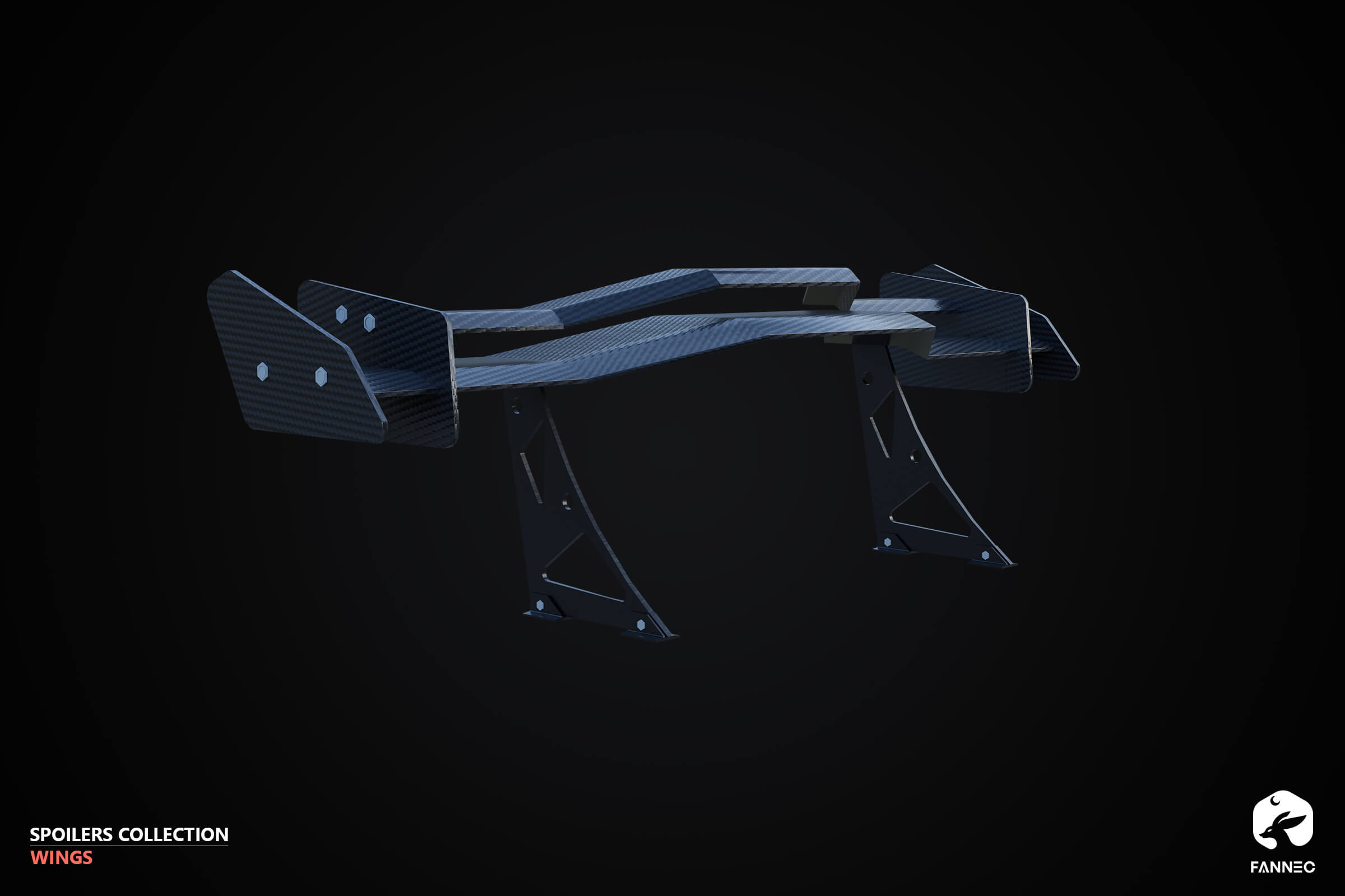 Wings - Spoilers Collection - Blender & FBX 3D Model by FANNEC