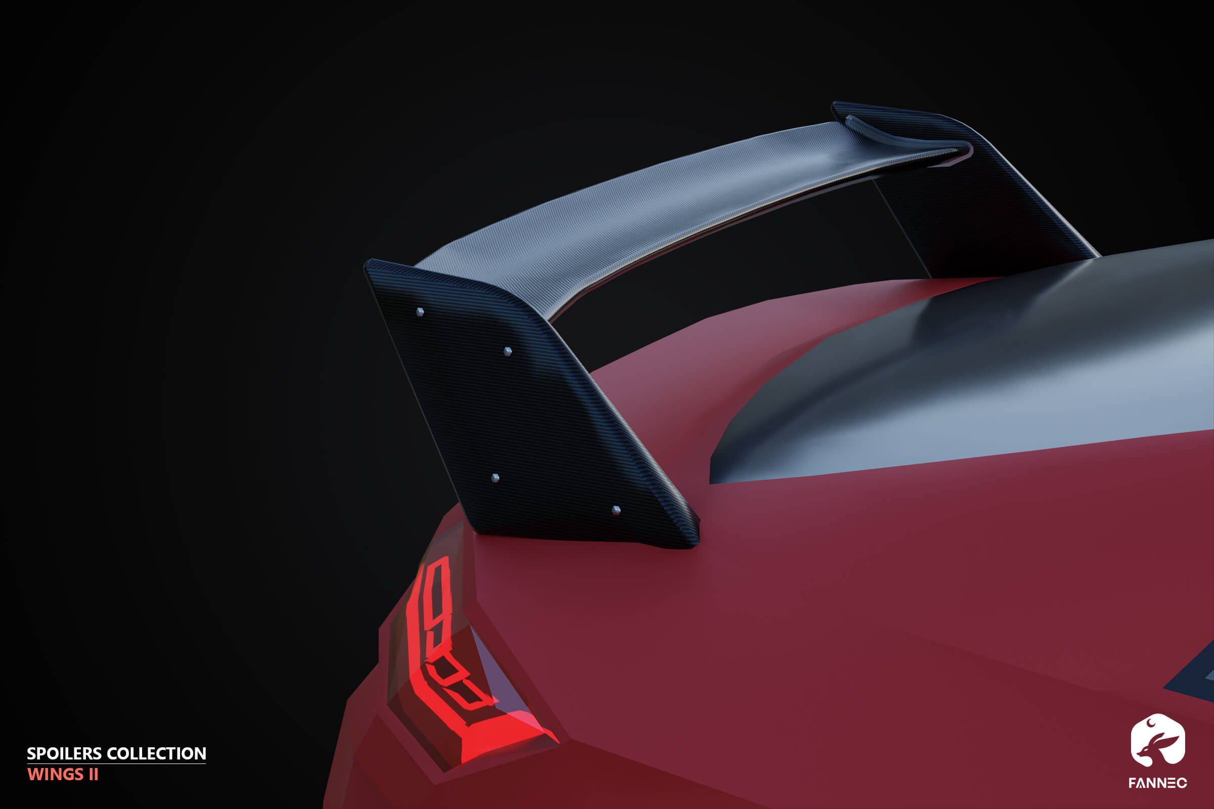 Wings - Spoilers Collection II - Blender & FBX 3D Model by FANNEC