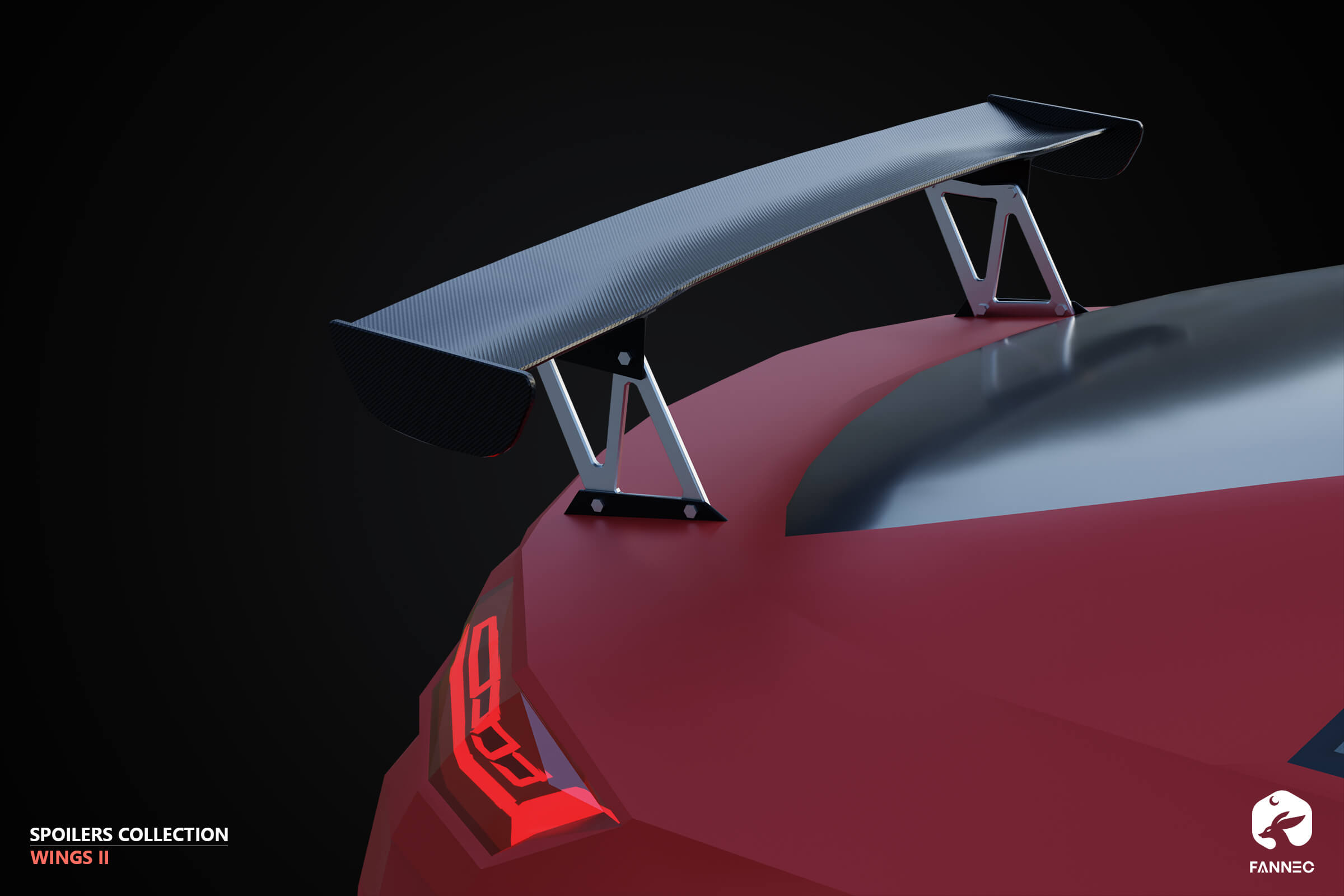 Wings - Spoilers Collection II - Blender & FBX 3D Model by FANNEC