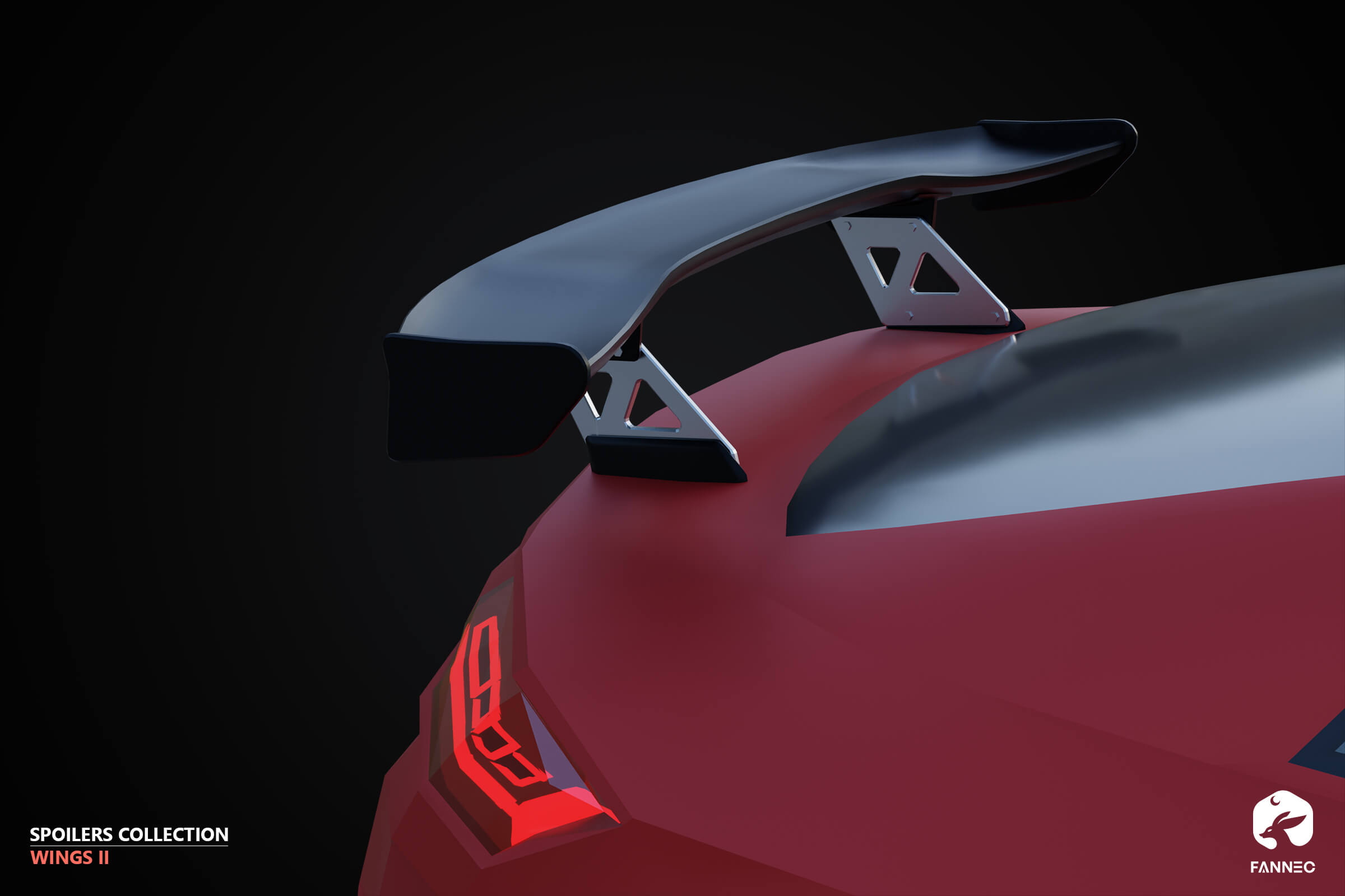 Wings - Spoilers Collection II - Blender & FBX 3D Model by FANNEC