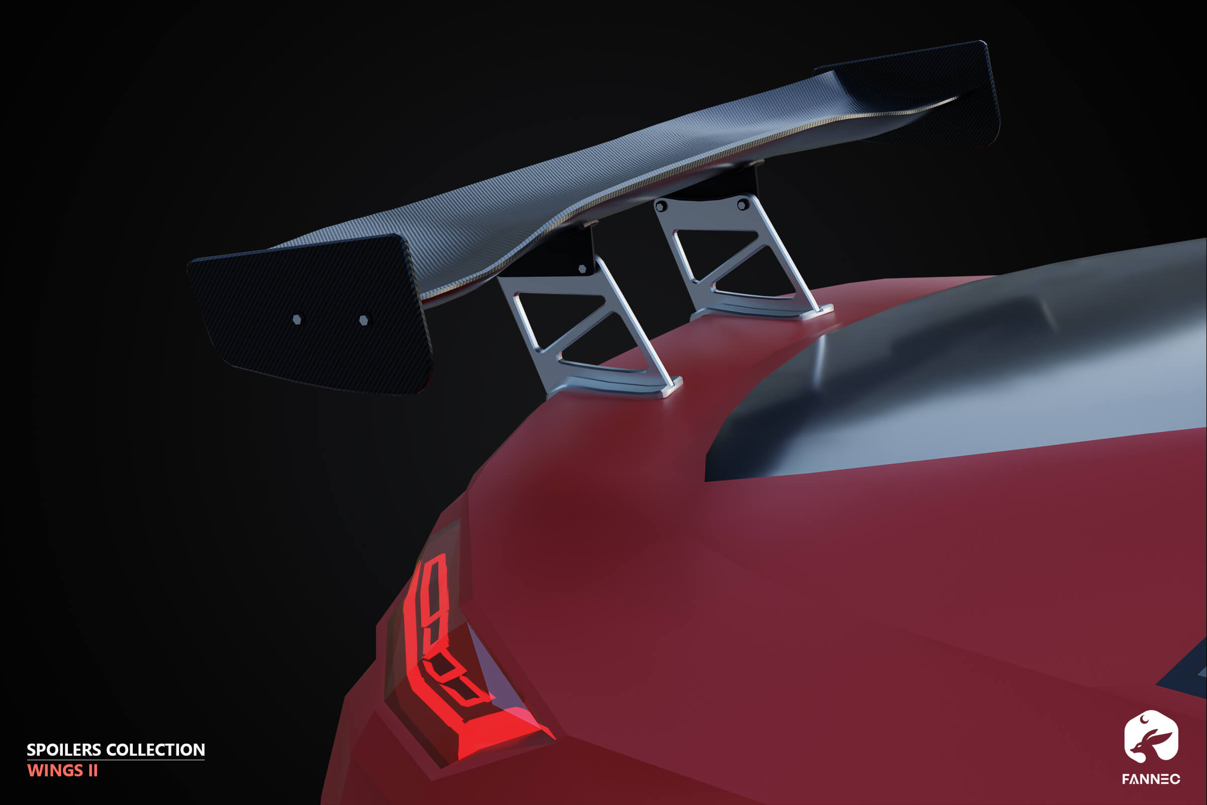 Wings - Spoilers Collection II - Blender & FBX 3D Model by FANNEC