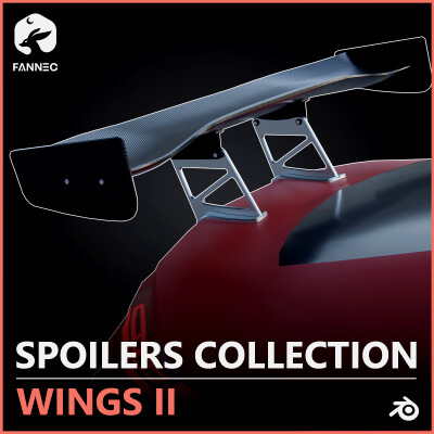 Wings - Spoilers Collection II - Blender & FBX 3D Model by FANNEC