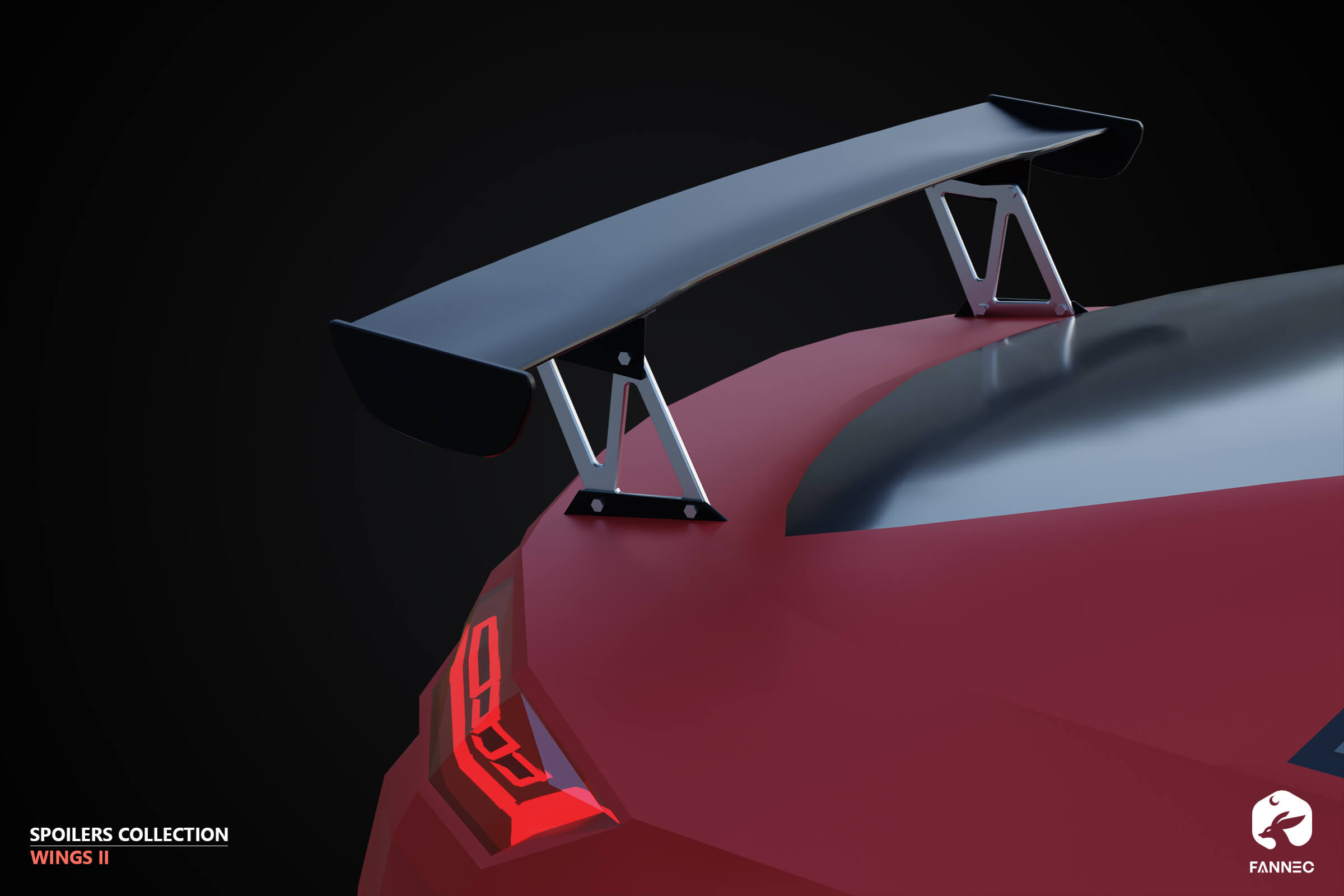 Wings - Spoilers Collection II - Unity 3D Model by FANNEC