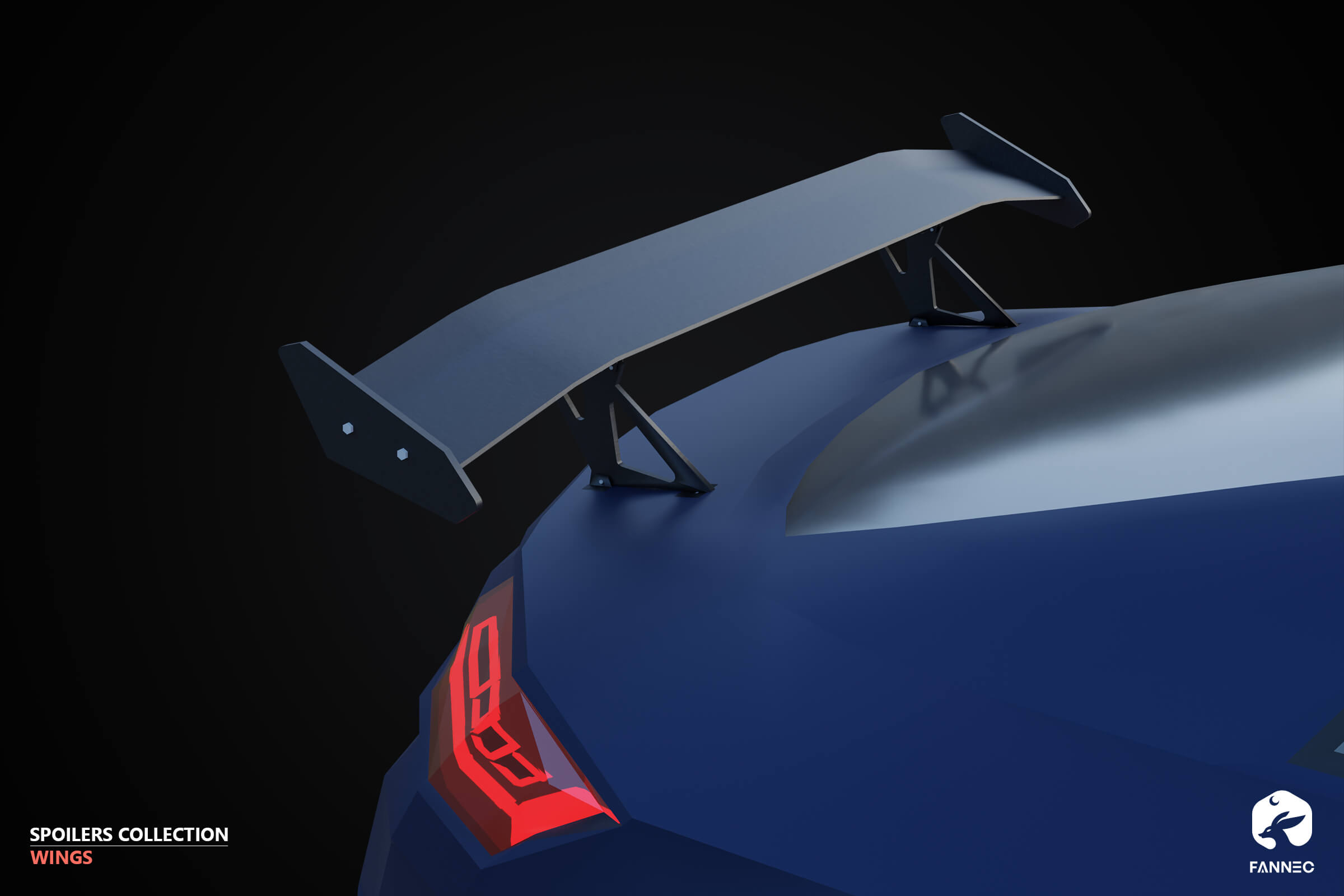 Wings - Spoilers Collection - Unreal Engine 3D Model by FANNEC