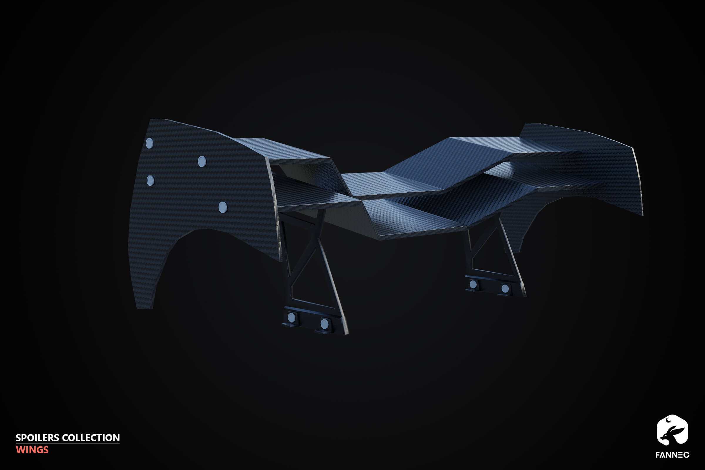 Wings - Spoilers Collection - Unreal Engine 3D Model by FANNEC