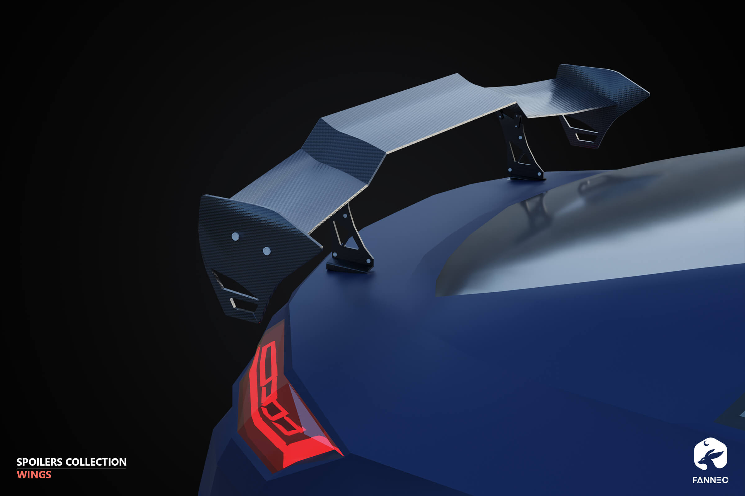 Wings - Spoilers Collection - Unreal Engine 3D Model by FANNEC