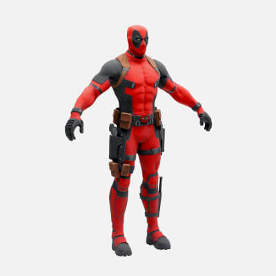 Deadpool Wade Wilson - 3D Model by Fantasy999d
