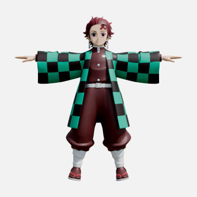 Demon Slayer - Tanjiro Kamado 3D Model by Fantasy999d