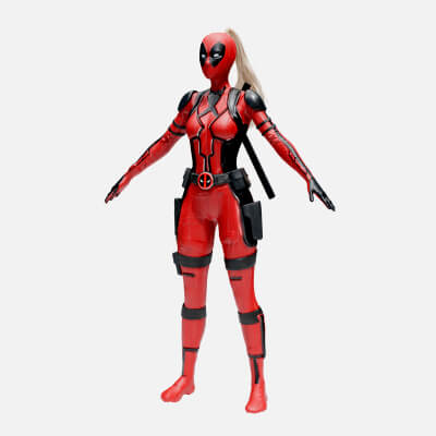 Lady Deadpool Wanda Wilson - 3D Model by Fantasy999d