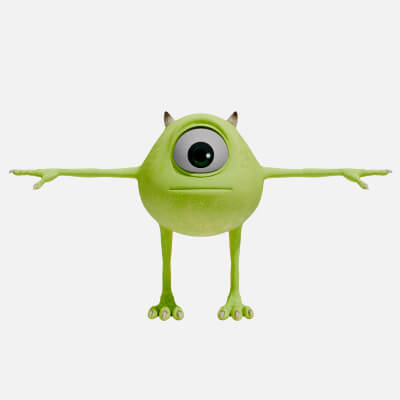 Mike Wazowski - Monsters, Inc 3D Model by Fantasy999d
