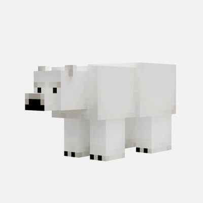 Polar Bear - Minecraft 3D Model by Fantasy999d