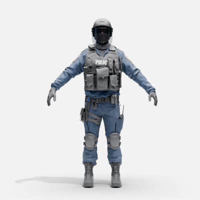 3D Model Police SWAT by Fantasy999d