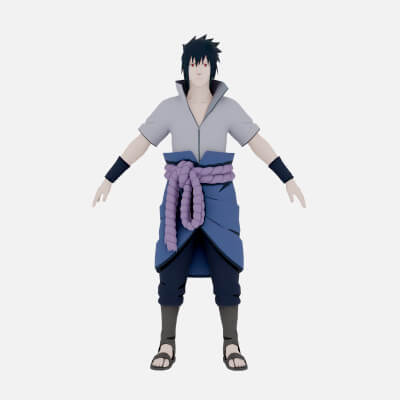 Sasuke Uchiha - Naruto 3D Model by Fantasy999d