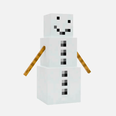 Snow Golem - Minecraft 3D Model by Fantasy999d