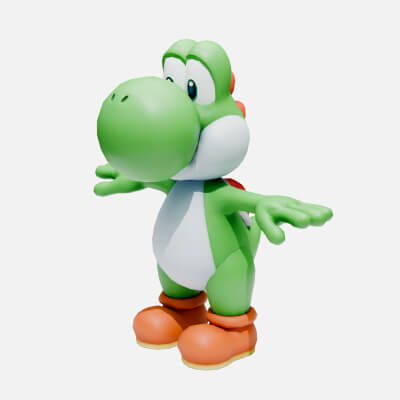 Yoshi - Mario 3D Model by Fantasy999d