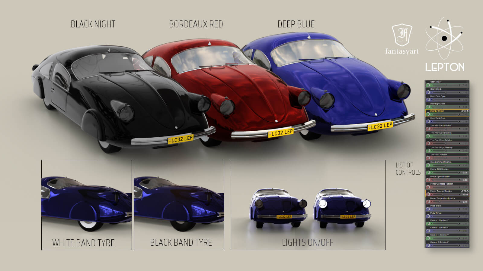 Atomic Car - Blue Angel Daz Content by Fantasyart-3D