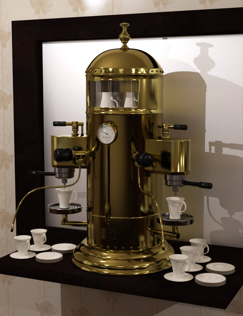 Espresso Machine - Blue Angel Daz Content by Fantasyart-3D