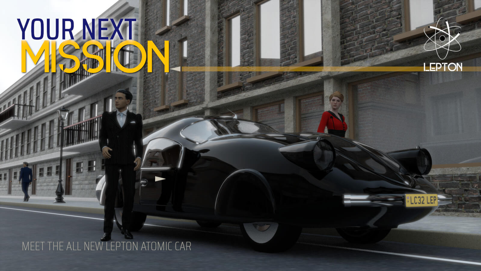Atomic Car - Blue Angel 3D Render, Digital Art by Fantasyart-3D