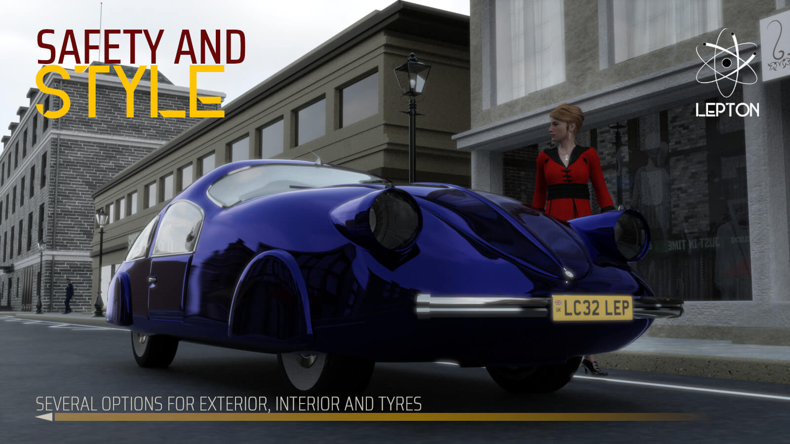 Atomic Car - Blue Angel 3D Render, Digital Art by Fantasyart-3D