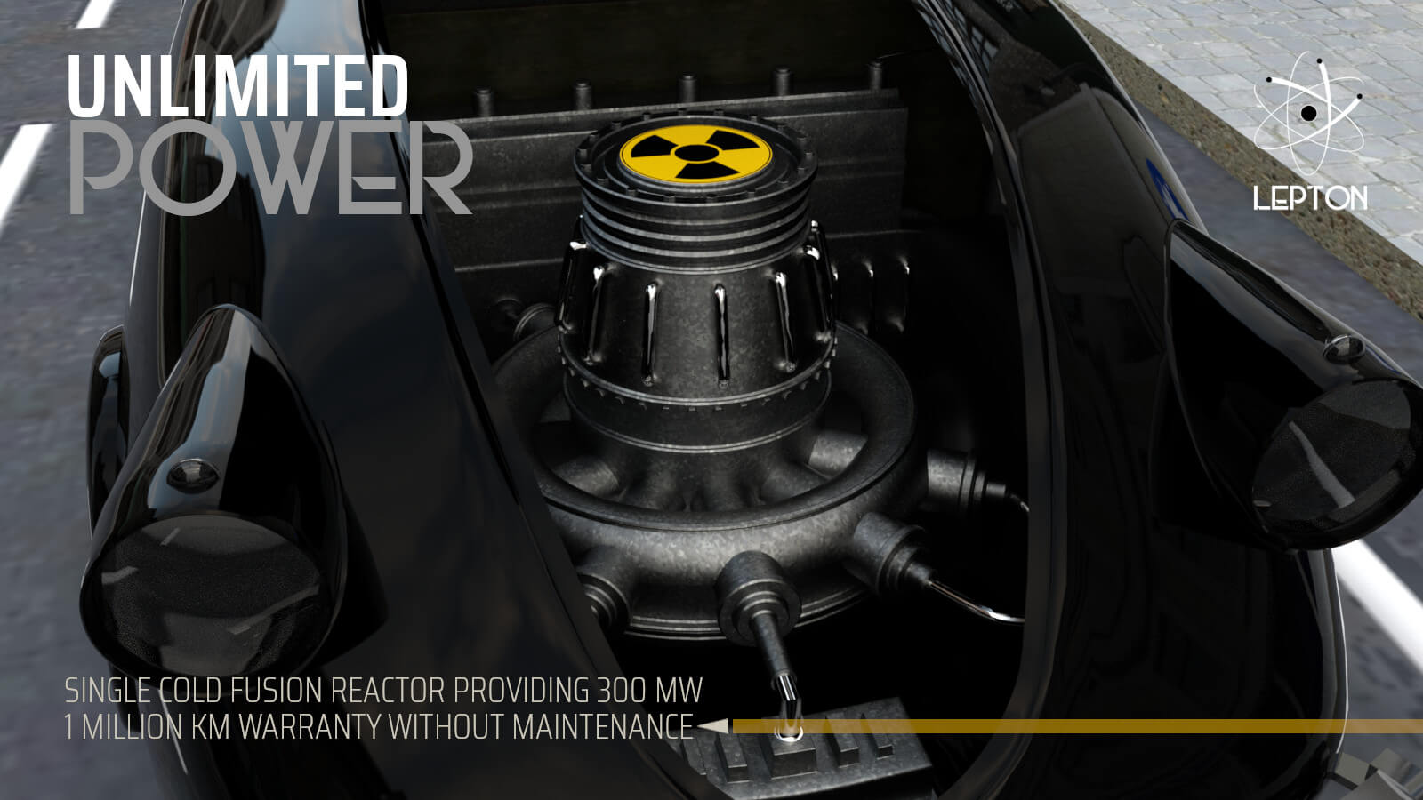 Atomic Car - Blue Angel 3D Render, Digital Art by Fantasyart-3D