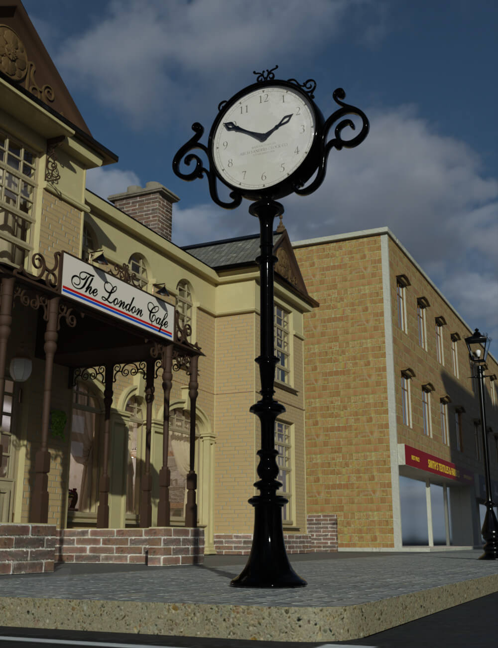 Street Clock - Blue Angel Daz Content by Fantasyart-3D