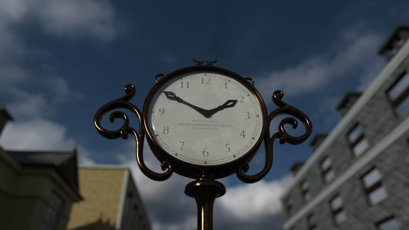 Street Clock - Blue Angel Daz Content by Fantasyart-3D