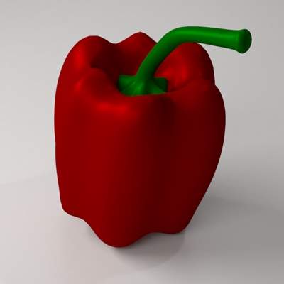 Bell Pepper 3 - Red 3D Model by faraharis