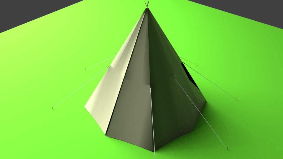 Conical Tent - 3D Model by faraharis