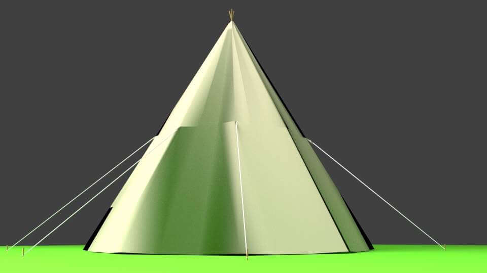 Conical Tent - 3D Model by faraharis
