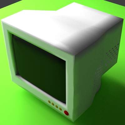 CRT Monitor 12 inch - 3D Model by faraharis