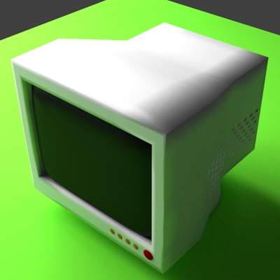 CRT Monitor 14 inch - 3D Model by faraharis