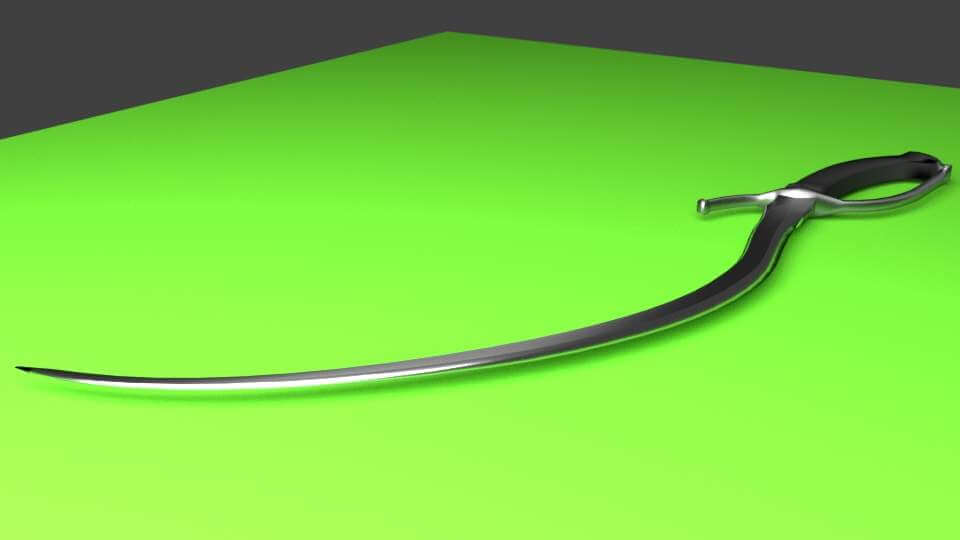 Curved Sword 3 - 3D Model by faraharis