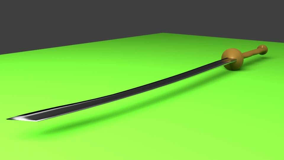 Curved Sword 4 - 3D Model by faraharis