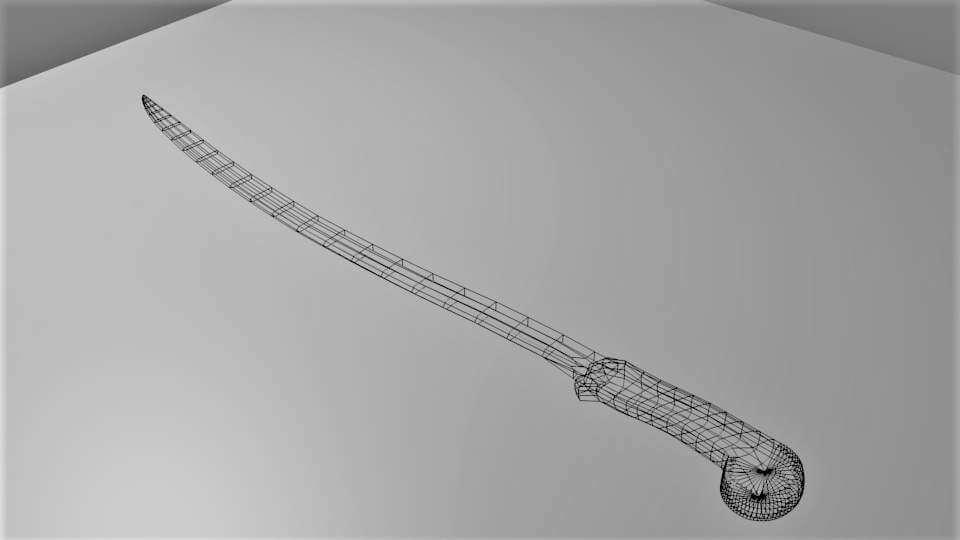 Curved Sword 5 - 3D Model by faraharis