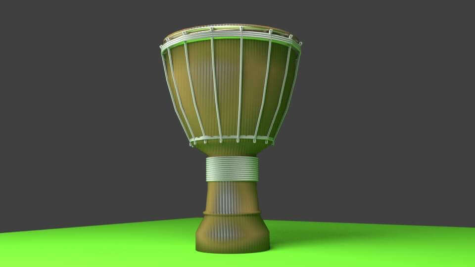 Djembe Drum - 3D Model by faraharis