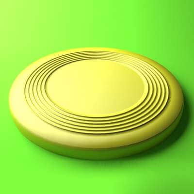 Flat-Disc Frisbee 3D Model by faraharis