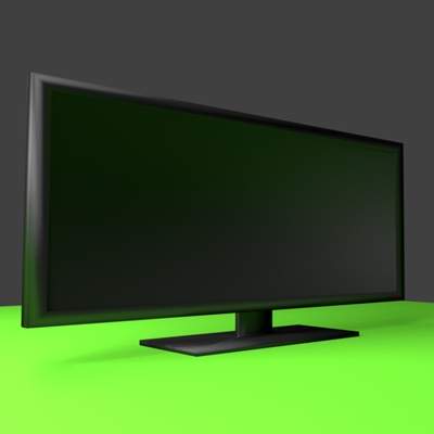 Flat Panel Monitor 52 inch - 3D Model by faraharis