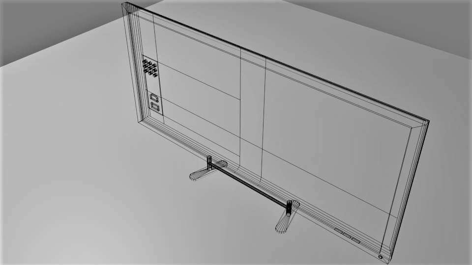 Flat Panel Monitor 65 inch - 3D Model by faraharis