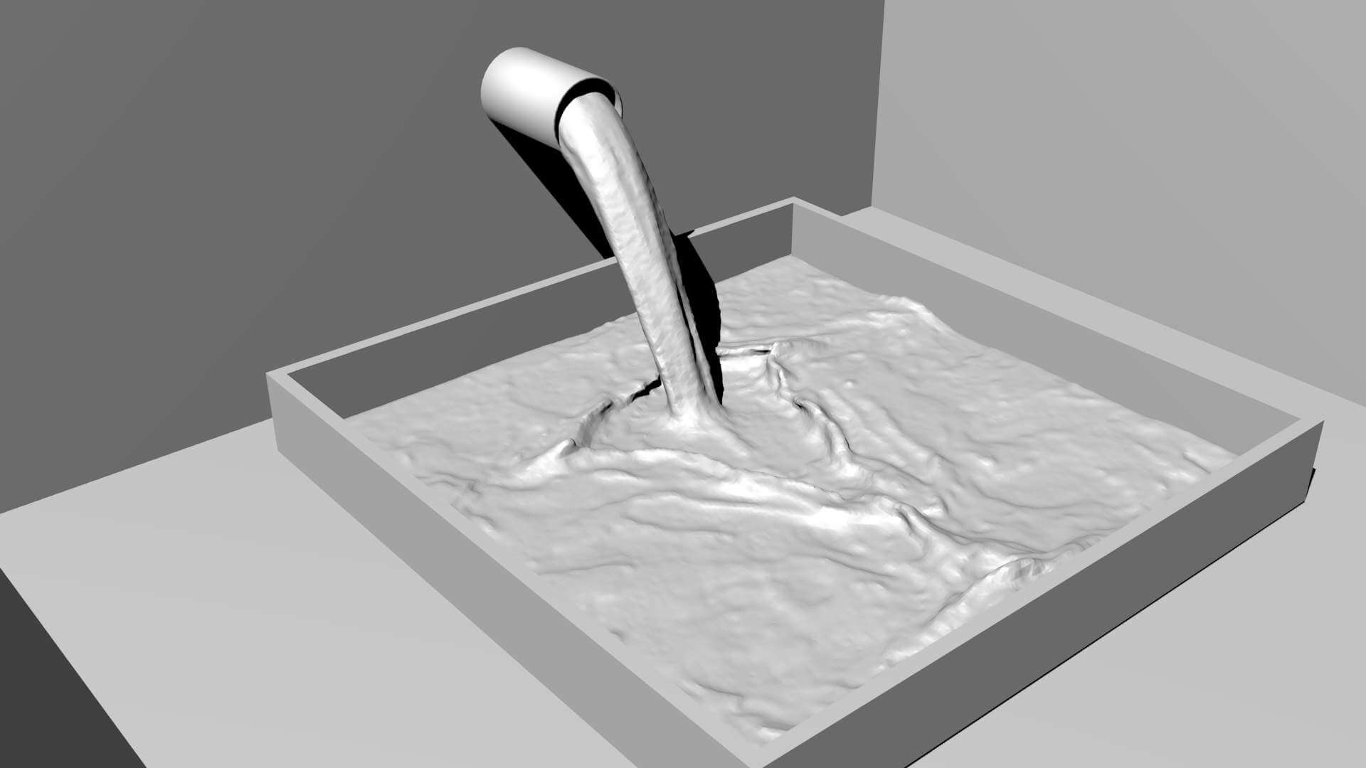 Flowing Water into Container - 3D Model by faraharis