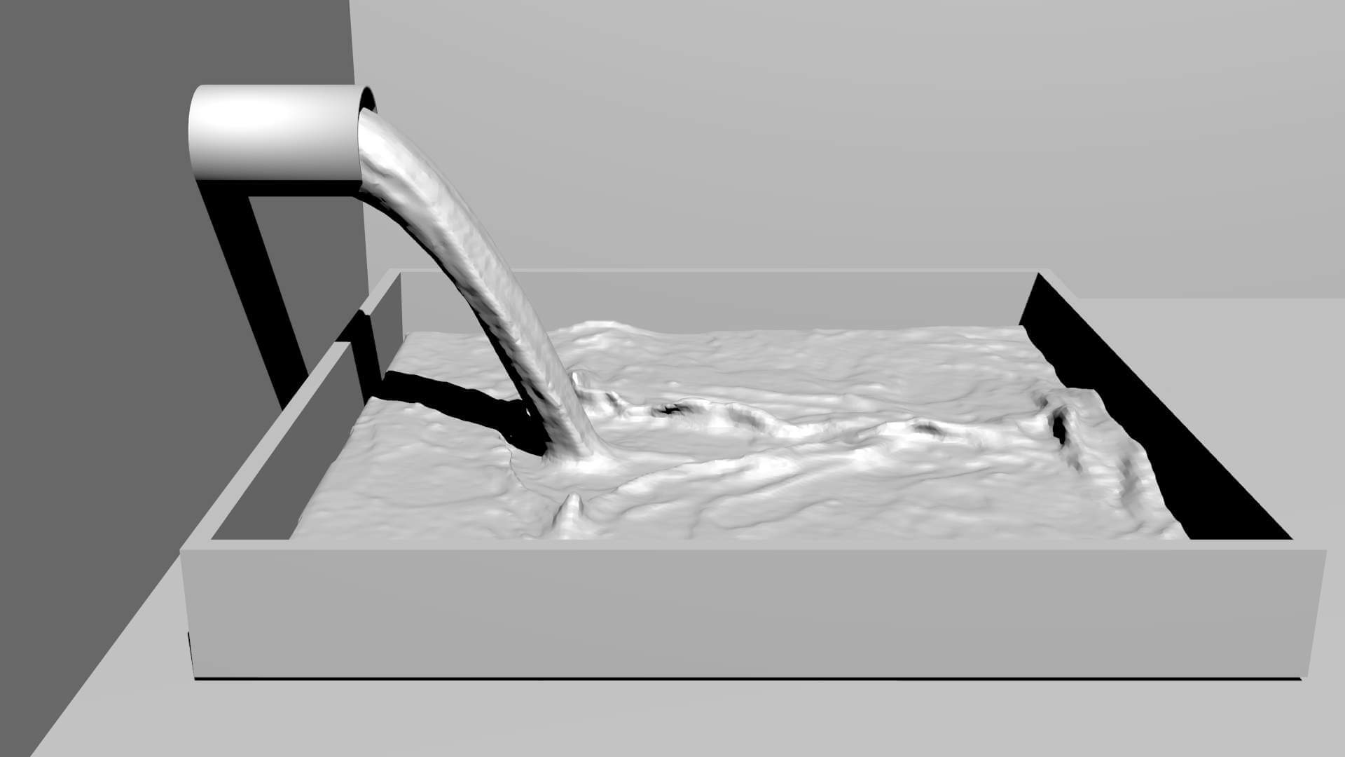 Flowing Water into Container - 3D Model by faraharis