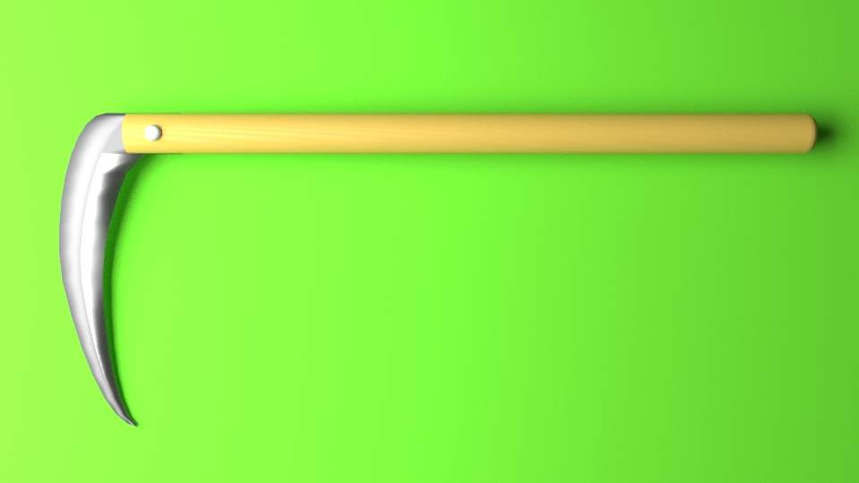 Garden Long Sickle - 3D Model by faraharis