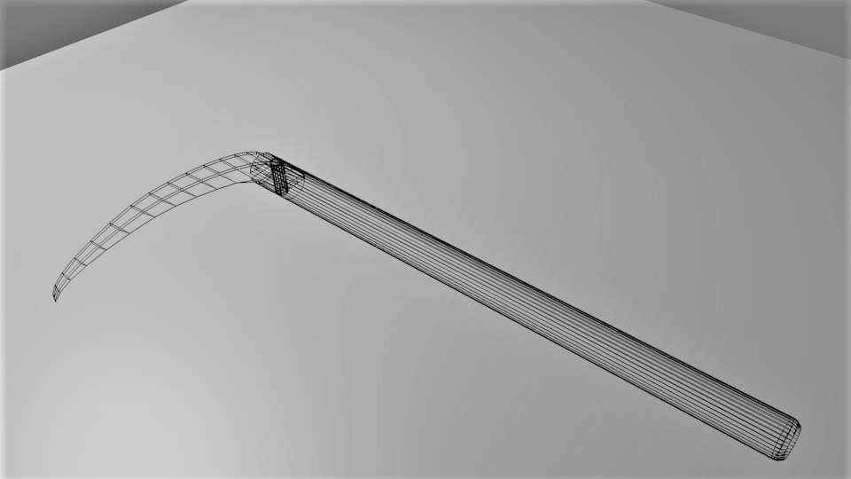 Garden Long Sickle - 3D Model by faraharis