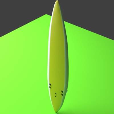 Gun Surfboard - 3D Model by faraharis