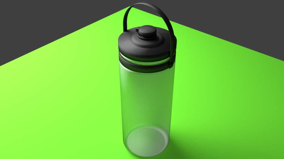 Multi Use Water Bottle with Handle - 3D Model by faraharis