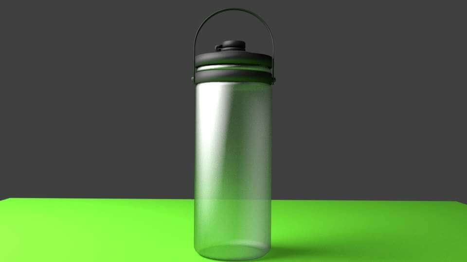Multi Use Water Bottle with Handle - 3D Model by faraharis