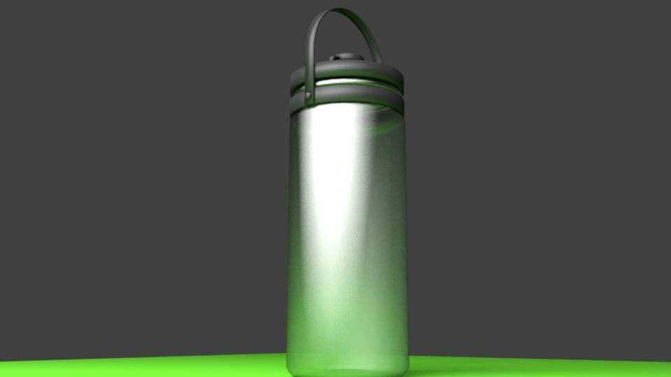 Multi Use Water Bottle with Handle - 3D Model by faraharis