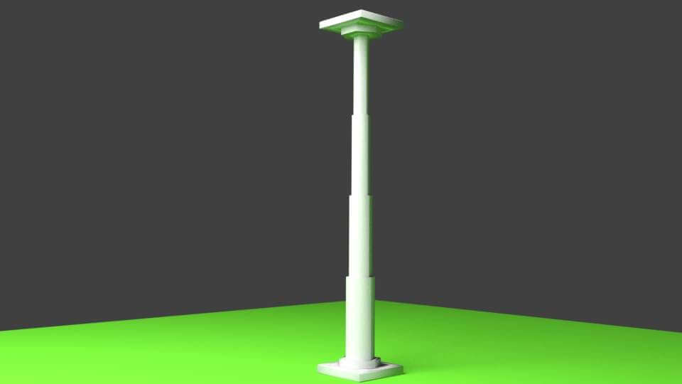 Octagon Pillar 5 - 3D Model by faraharis