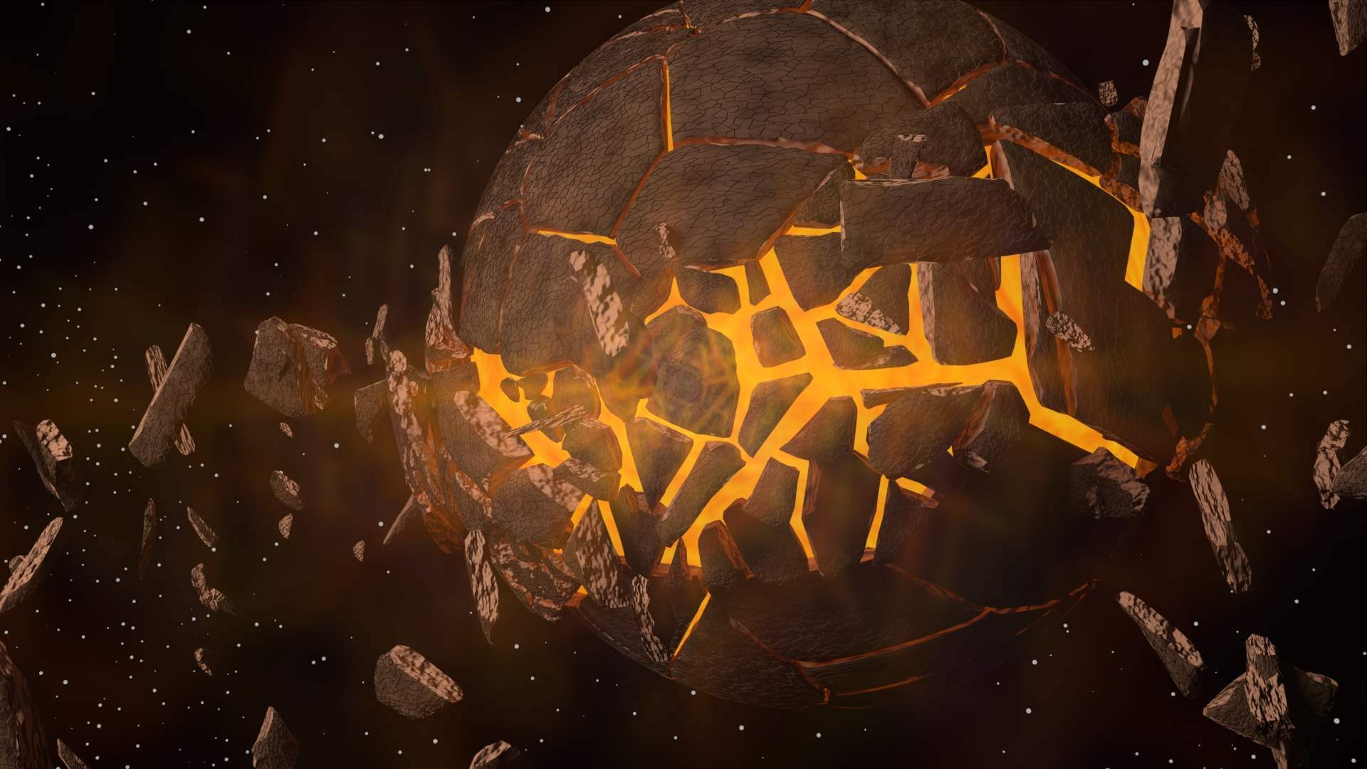 Planet Bursting - 3D Model by faraharis