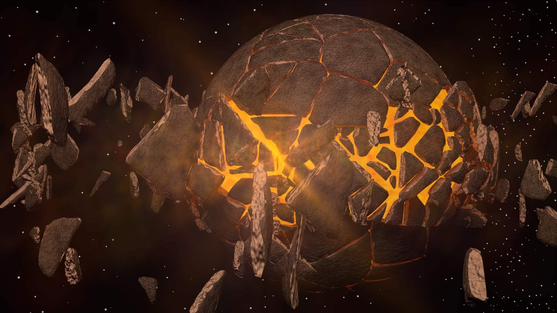 Planet Bursting - 3D Model by faraharis